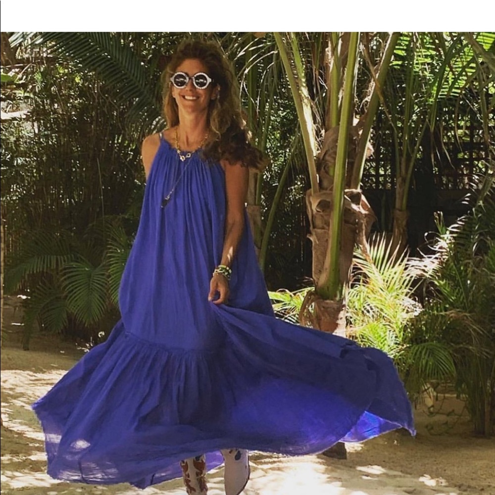 Devotion Twins Dion Maxi Dress In Blue - Gem